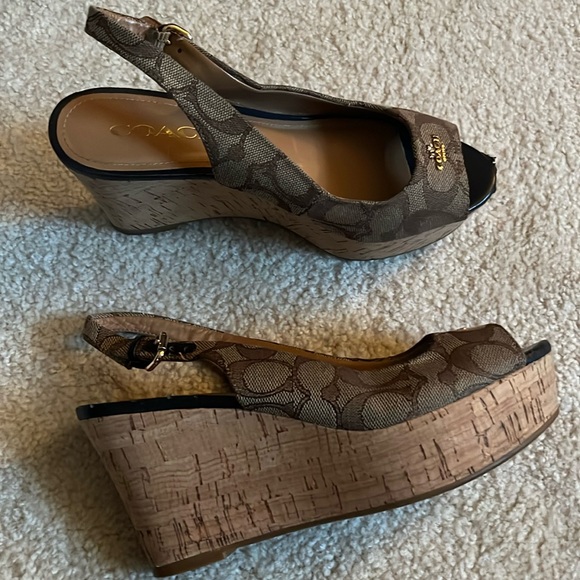 Coach | Shoes | Coach Wedge Sandals 6 | Poshmark